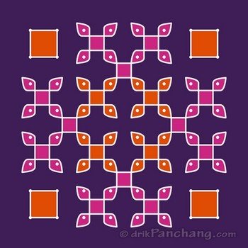 8x8 Dot Rangoli Designs | 8x8 Dot Kolam Designs | 8x8 Dot Muggu Designs ...