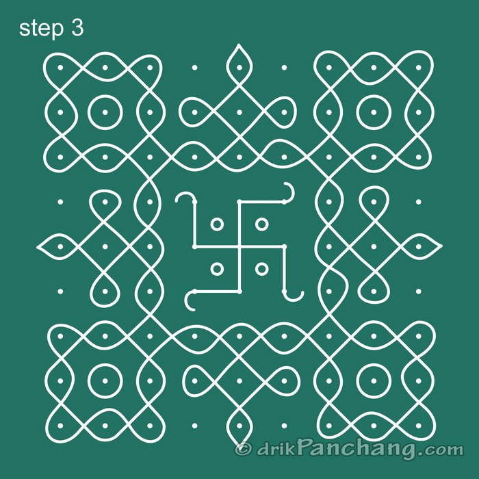 9x9 Dot Rangoli | 9x9 Dot Rangoli Design | 9x9 Dot Rangoli Designs ...