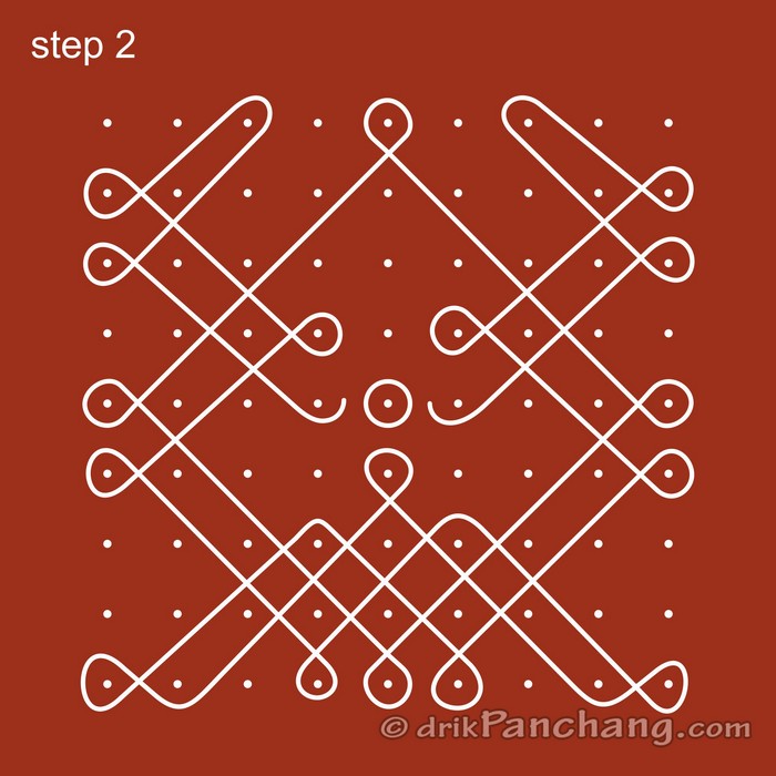 9x9 Dot Rangoli | 9x9 Dot Rangoli Design | 9x9 Dot Rangoli Designs ...