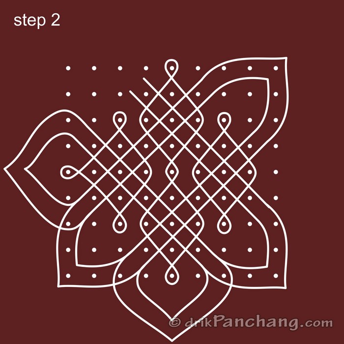 9x9 Dot Rangoli | 9x9 Dot Rangoli Design | 9x9 Dot Rangoli Designs ...