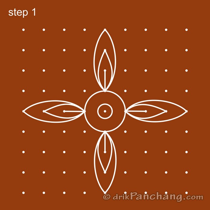 9x9 Dot Rangoli | 9x9 Dot Rangoli Design | 9x9 Dot Rangoli Designs ...