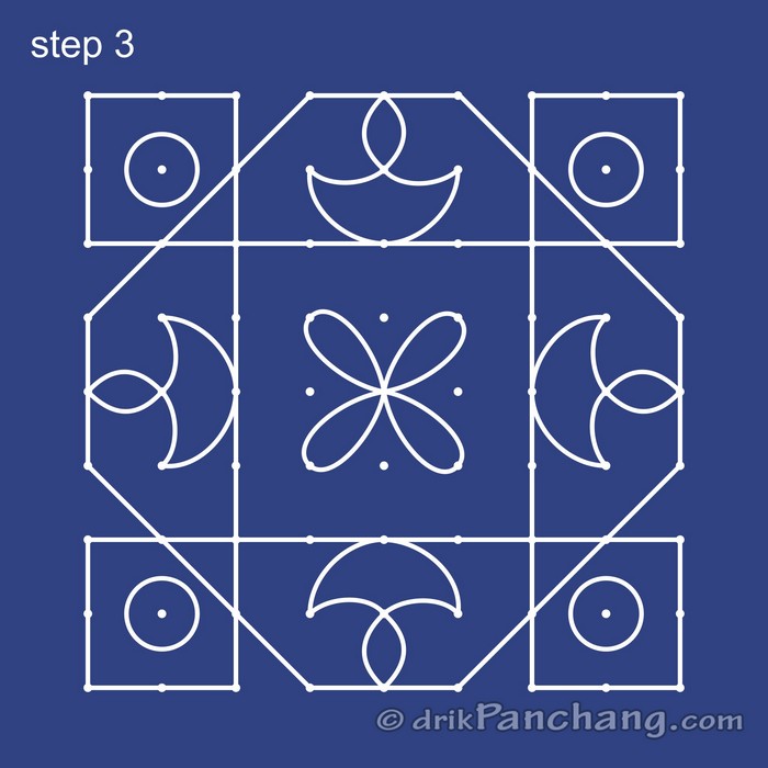 9x9 Dot Rangoli | 9x9 Dot Rangoli Design | 9x9 Dot Rangoli Designs ...