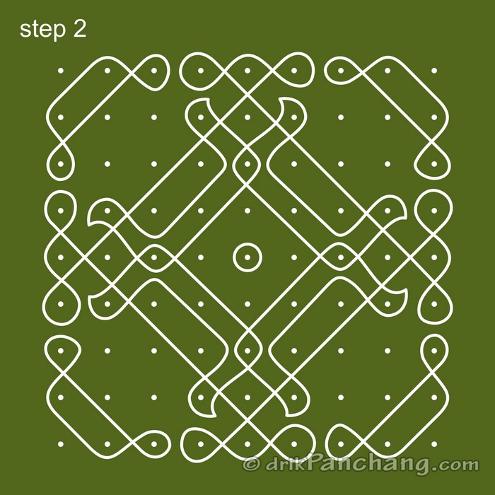 9x9 Dot Rangoli | 9x9 Dot Rangoli Design | 9x9 Dot Rangoli Designs ...