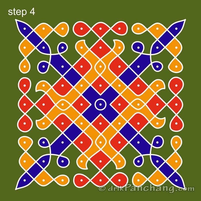 9x9 Dot Rangoli | 9x9 Dot Rangoli Design | 9x9 Dot Rangoli Designs ...
