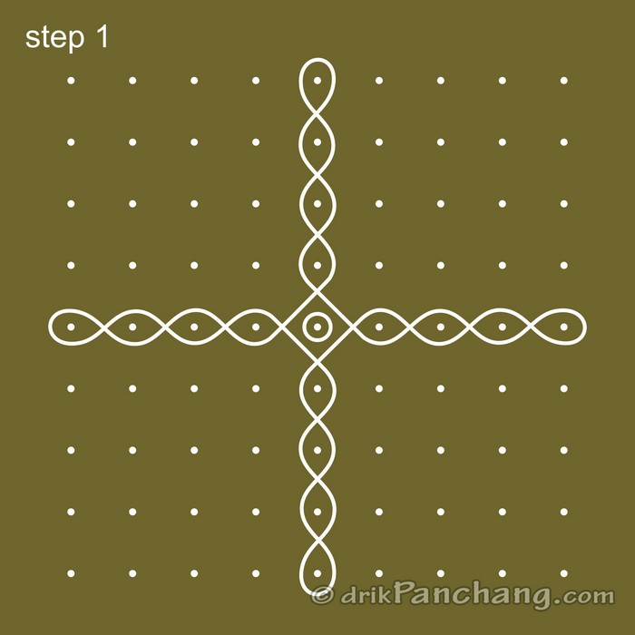 9x9 Dot Rangoli | 9x9 Dot Rangoli Design | 9x9 Dot Rangoli Designs ...