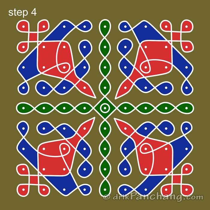 9x9 Dot Rangoli | 9x9 Dot Rangoli Design | 9x9 Dot Rangoli Designs ...