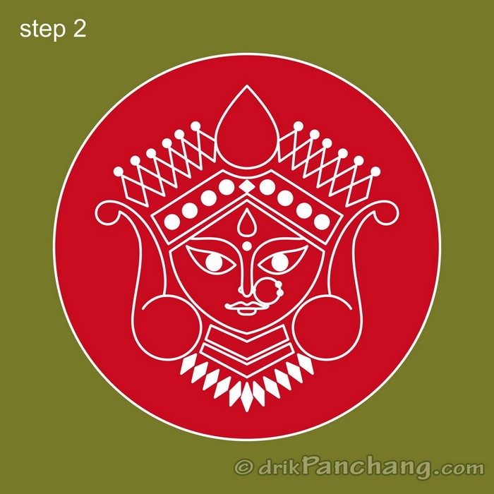 Durga Alpana | Durga Rangoli Design | Rangoli Designs - Durga Alpana 3