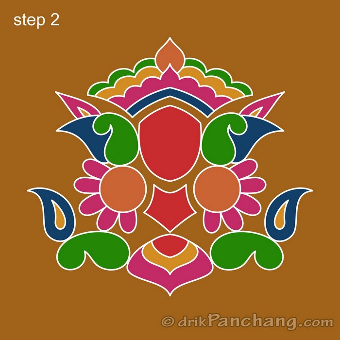Durga Alpana | Durga Rangoli Design | Rangoli Designs - Durga Alpana 5