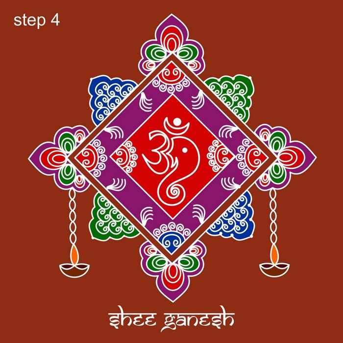 Ganesha Rangoli | Ganesha Rangoli Design | Rangoli Designs - Ganesha ...