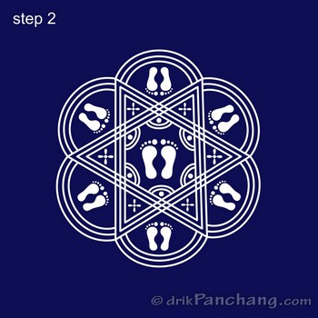 Lakshmi Pada Rangoli | Lakshmi Feet Rangoli Design | Rangoli Designs ...