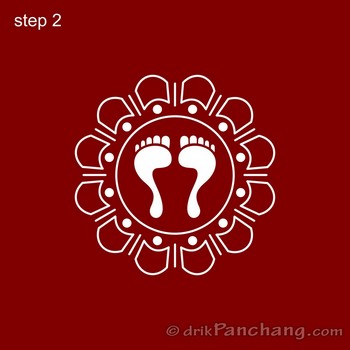 Lakshmi Pada Rangoli | Lakshmi Feet Rangoli Design | Rangoli Designs ...