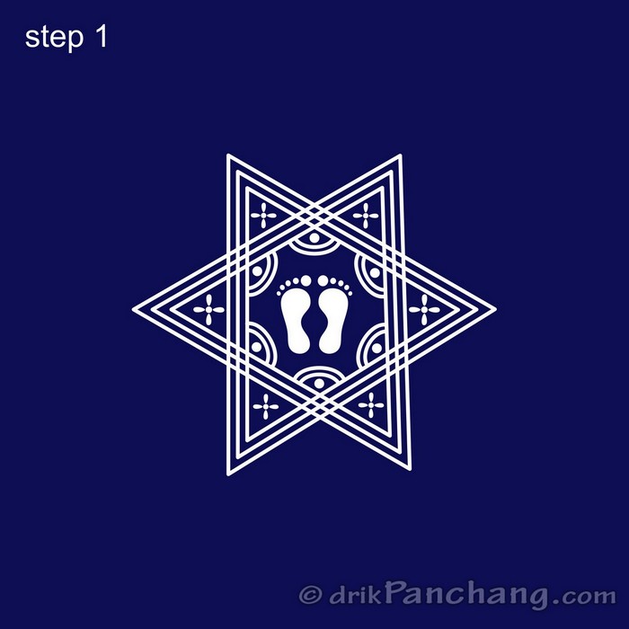 Lakshmi Pada Rangoli | Lakshmi Feet Rangoli Design | Rangoli Designs ...