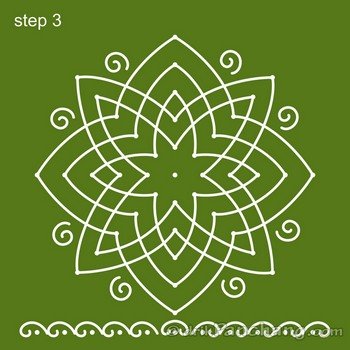 Hridaya Kamalam Rangoli | Lakshmi Hrudaya Kolam Design | Hrudaya Kamala ...