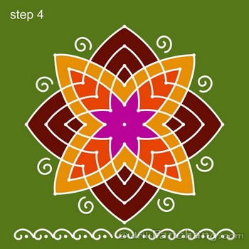 Hridaya Kamalam Rangoli | Lakshmi Hrudaya Kolam Design | Hrudaya Kamala ...