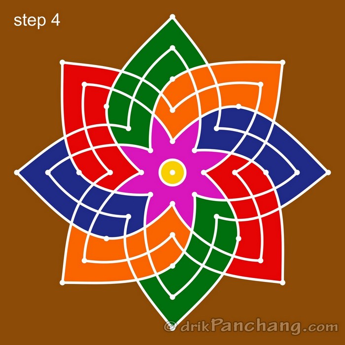 Hridaya Kamalam Rangoli | Lakshmi Hrudaya Kolam Design | Hrudaya Kamala ...