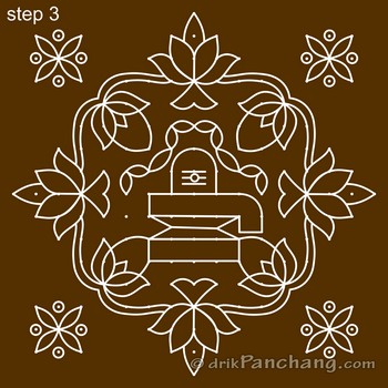 Lord Shiva Rangoli | Shivaratri Puja Rangoli Designs | Rangoli Designs ...