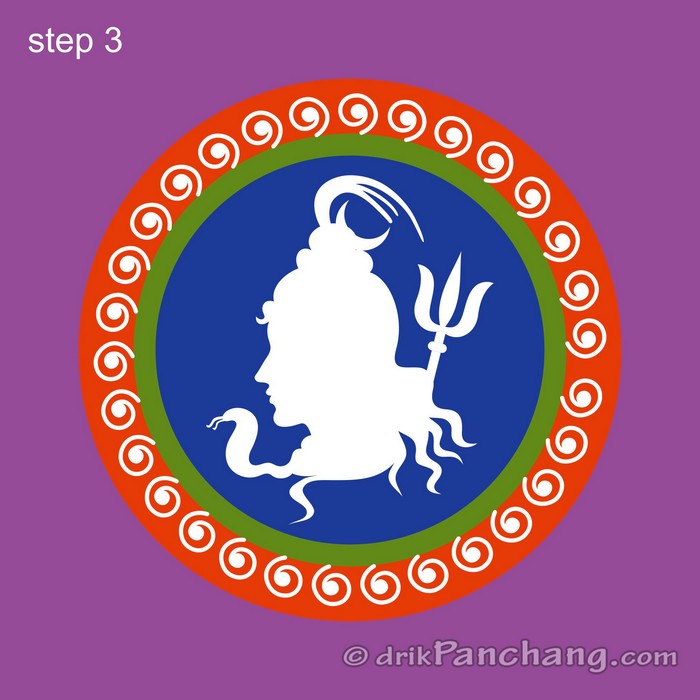 Lord Shiva Rangoli | Shivaratri Puja Rangoli Designs | Rangoli Designs ...