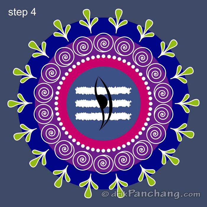 Lord Shiva Rangoli | Shivaratri Puja Rangoli Designs | Rangoli Designs ...