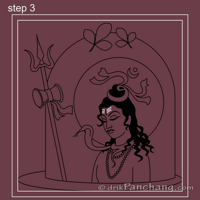 Lord Shiva Rangoli | Shivaratri Puja Rangoli Designs | Rangoli Designs ...