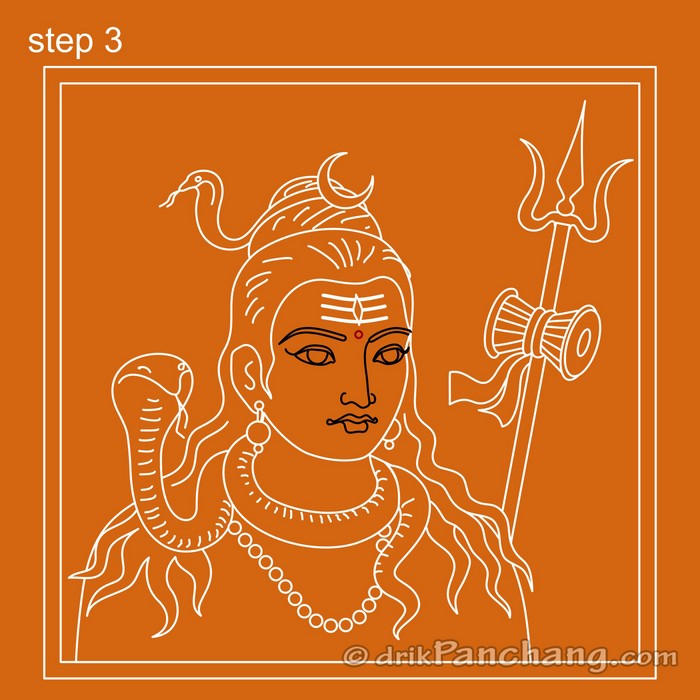 Lord Shiva Rangoli | Shivaratri Puja Rangoli Designs | Rangoli Designs ...