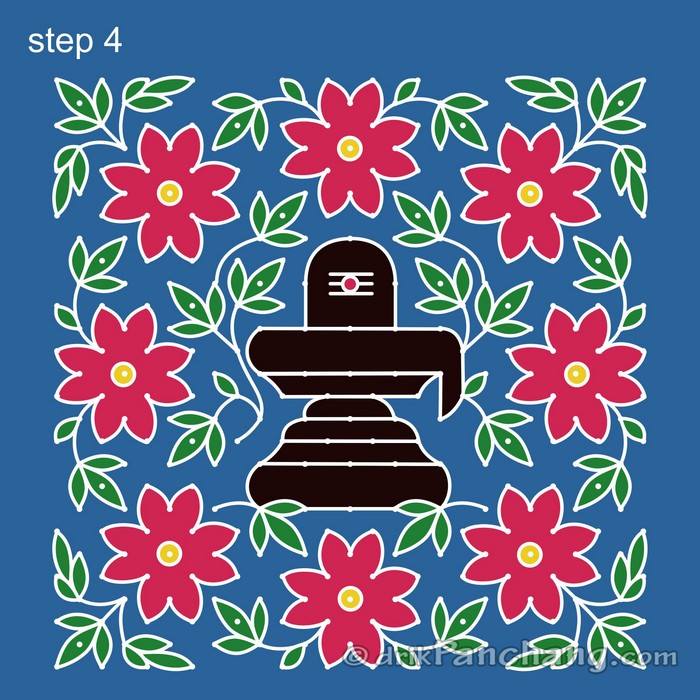 Lord Shiva Rangoli | Shivaratri Puja Rangoli Designs | Rangoli Designs ...