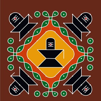 Lord Shiva Rangoli | Shivaratri Puja Rangoli Designs | Rangoli Designs ...