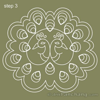 Peacock Rangoli Design | Rangoli Designs - Peacock Rangoli 11