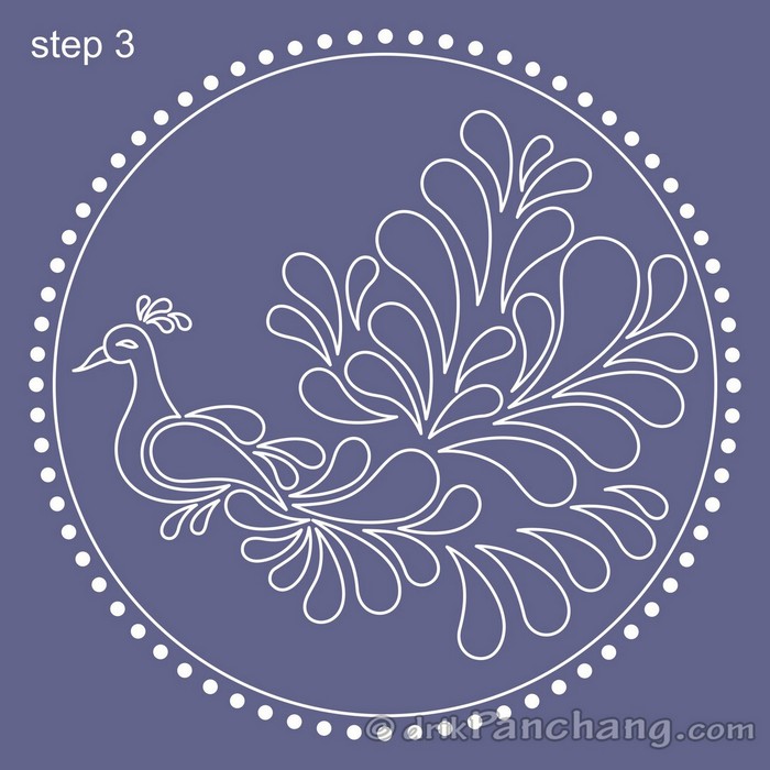 Peacock Rangoli Design | Rangoli Designs - Peacock Rangoli 14