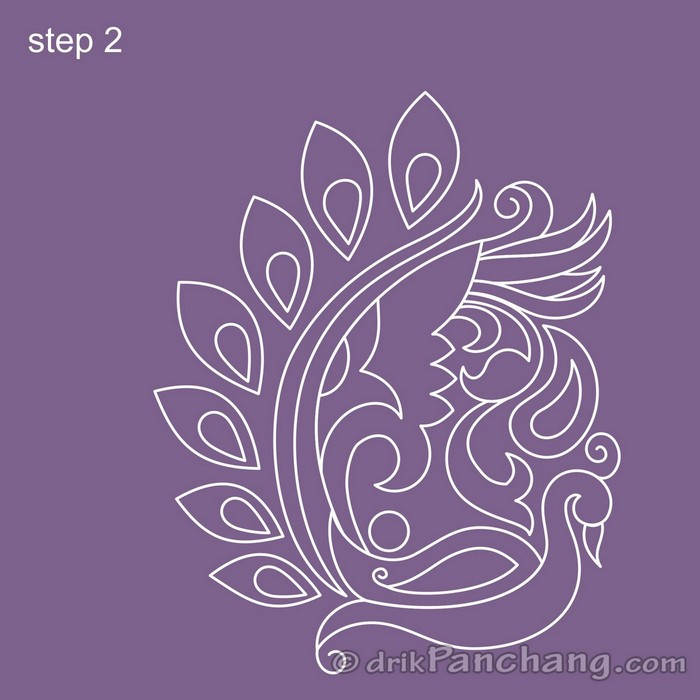 Peacock Rangoli Design | Rangoli Designs - Peacock Rangoli 13