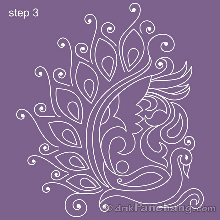 Peacock Rangoli Design | Rangoli Designs - Peacock Rangoli 13