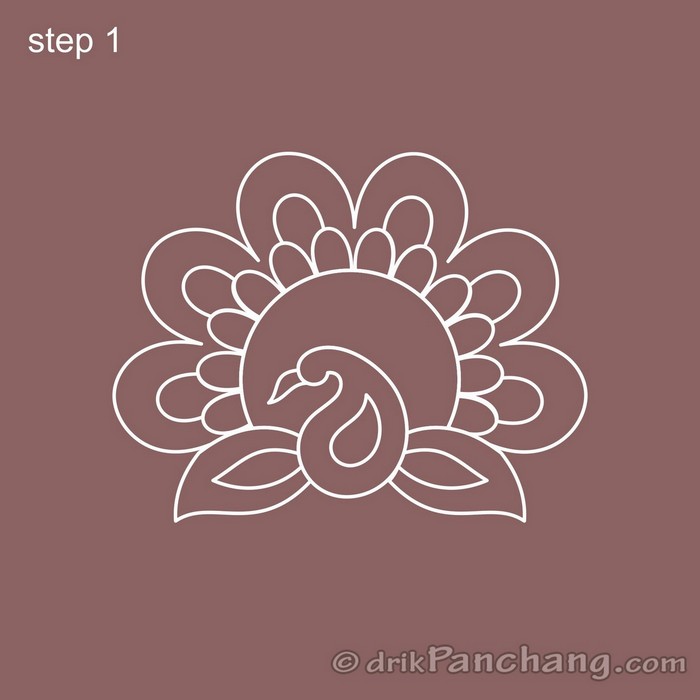 Peacock Rangoli Design | Rangoli Designs - Peacock Rangoli 1