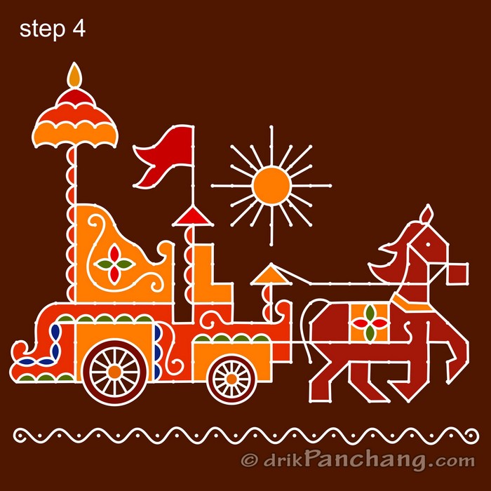 Ratham Rangoli | Chariot Rangoli Designs | Rangoli Designs - Ratham ...
