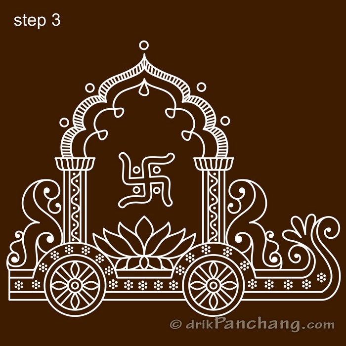 Ratham Rangoli | Chariot Rangoli Designs | Rangoli Designs - Ratham ...